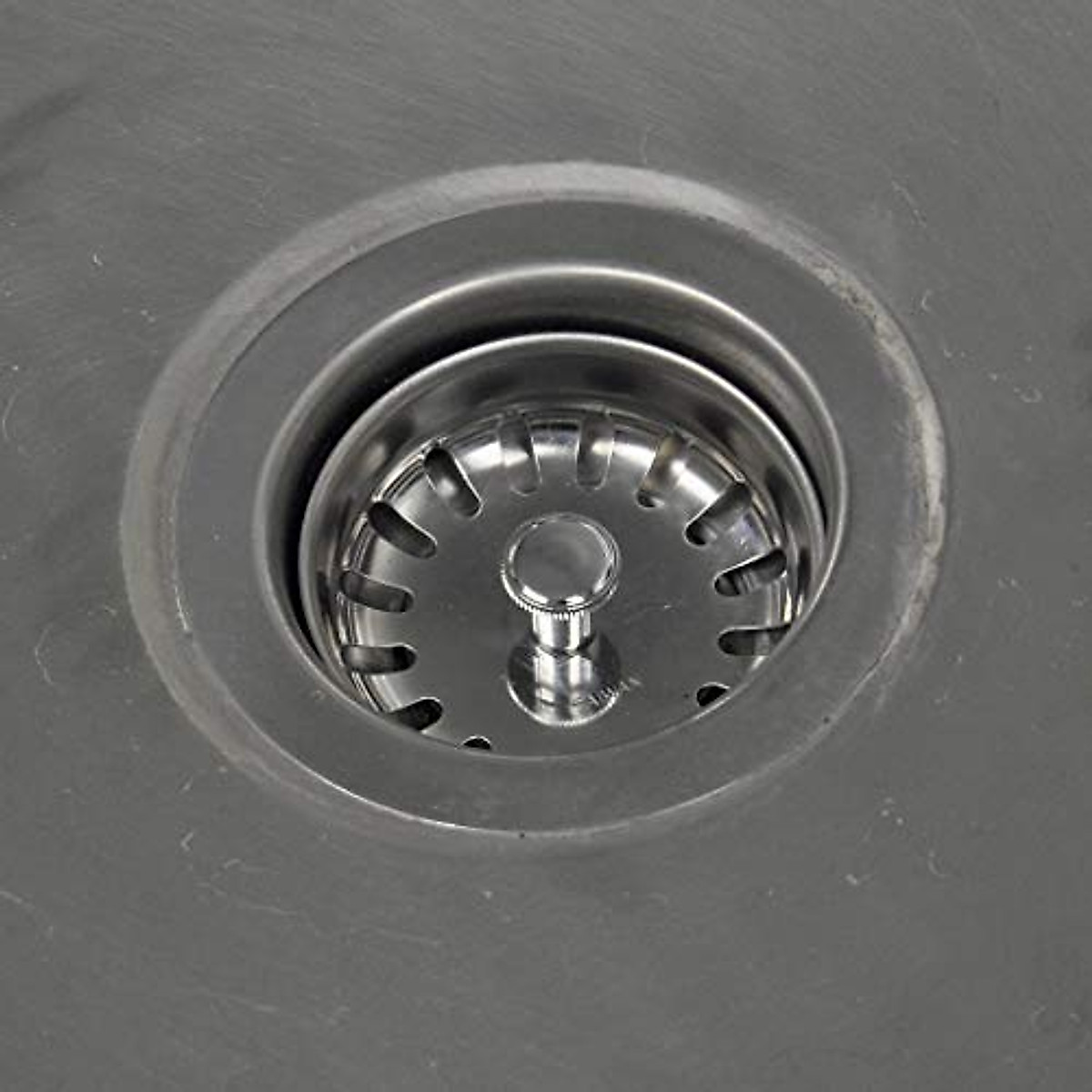 Danco 88275 3-1/4 inch Kitchen Sink Basket Strainer Splash Guard with Stationary Post, Stainless Steel