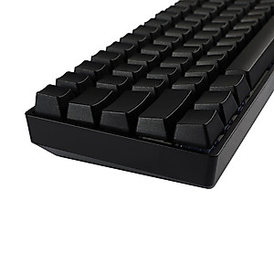 YMDK Blank Thick PBT OEM Profile 61 ANSI Keycaps for MX Switches Mechanical Keyboard (Black)(Only Keycap)