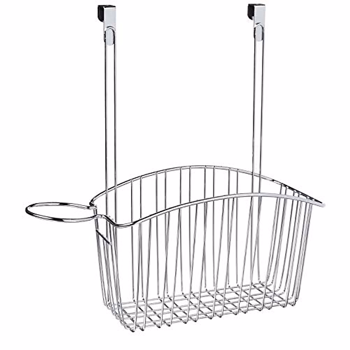 Spectrum Diversified Contempo Over The Cabinet Hair Dryer & Accessory Holder for Storage and Organization of Styling Tools, Chrome