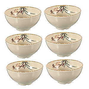 Yardwe 6pcs Rice Bowl Soup Commercial Color Hot Pot Small Bowl Dip Bowl Dessert Square Bowl Fast Food Rice Bowl 6pcs Plastic Salad Bowls Plastic Trifle Bowl Plastic Food Cereal Bowls