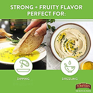 Pompeian Spanish Bold Extra Virgin Olive Oil, First Cold Pressed, Strong, Fruity Flavor, Perfect for Dipping and Drizzling, 16 FL. OZ.