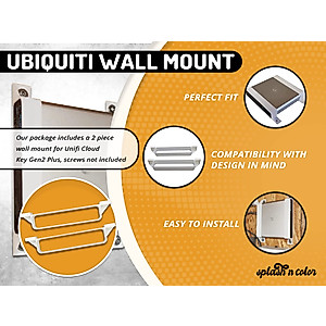 SplashNColor Wall Mount Ubiquiti Wireless Network – Router Bracket, Compatible with Networks Unifi Cloud Key Gen2 Plus, Rugged Design, Versatile Storage Alternative Vertical Wall Mount Equipment