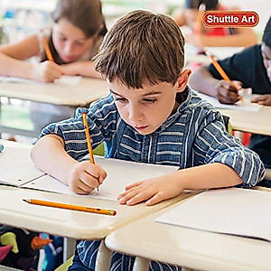 Shuttle Art Wood-Cased #2 HB Pencils, 600 Pack Sharpened Yellow Pencils with Erasers, Bulk Pack Graphite Pencils for School and Teacher Supplies, Writhing, Drawing and Sketching