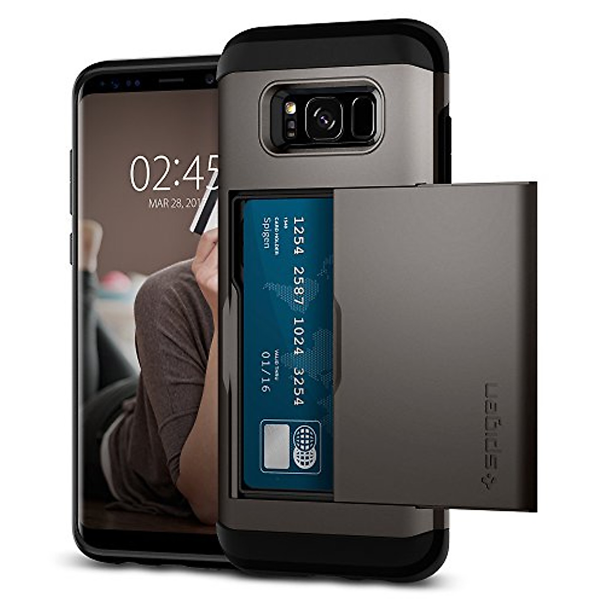Spigen Slim Armor CS Designed for Samsung Galaxy S8 Case (2017) - Gunmetal