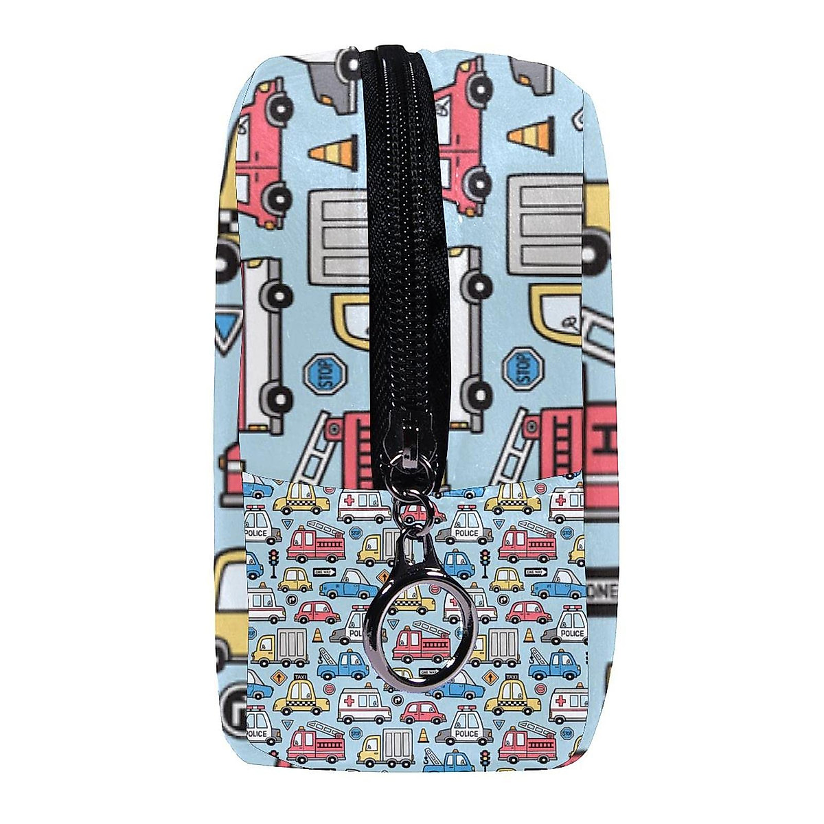 TBOUOBT Cosmetic Travel Bags, Makeup Case, Makeup Bag for Toiletries, Cartoon Various Cars