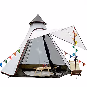 12'x10'x8'Dome Camping Tent 5-6 Person 4 Season Double Layers Waterproof Anti-UV Windproof Tents Family Outdoor Camping Tent(white)