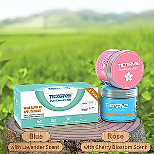 TICARVE Cleaning Gel Car Putty Slime for Detailing Putty Detail Tools Car Interior Cleaner Automotive Cleaning Keyboard Cleaner Blue Rose (2Pack)