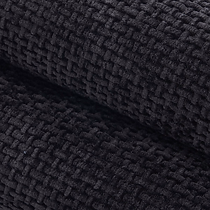 Modern Tufted Velvet Loveseat,Futon Club Two Seater Sofa,Compact Living Room Studio,Office,Dormitory,Breathable Spring Small Sofa For Entertainment Room Suitable For Living Room ＆ Bedroom (Black)