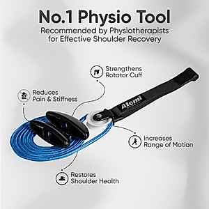 Shoulder Pulley for Physical Therapy, Over Door Pulley for Shoulder Recovery, Exercise Pulley for Shoulder Rehab, Rotator Cuff Exerciser for Frozen Shoulders and Range of Motion