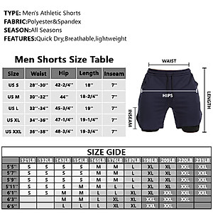 JWJ Men's Running Athletic Workout Sports Mens 2 in 1 Shorts Breathable Gym Short for Men with Pocket, Fluorescent Green Small