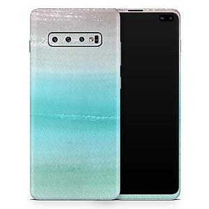 DesignSkinz Lined Mint 9672 Absorbed Watercolor Texture Protective Vinyl Decal Wrap Skin Cover Compatible with The Samsung Galaxy S20 (Screen Trim & Back Glass Skin)