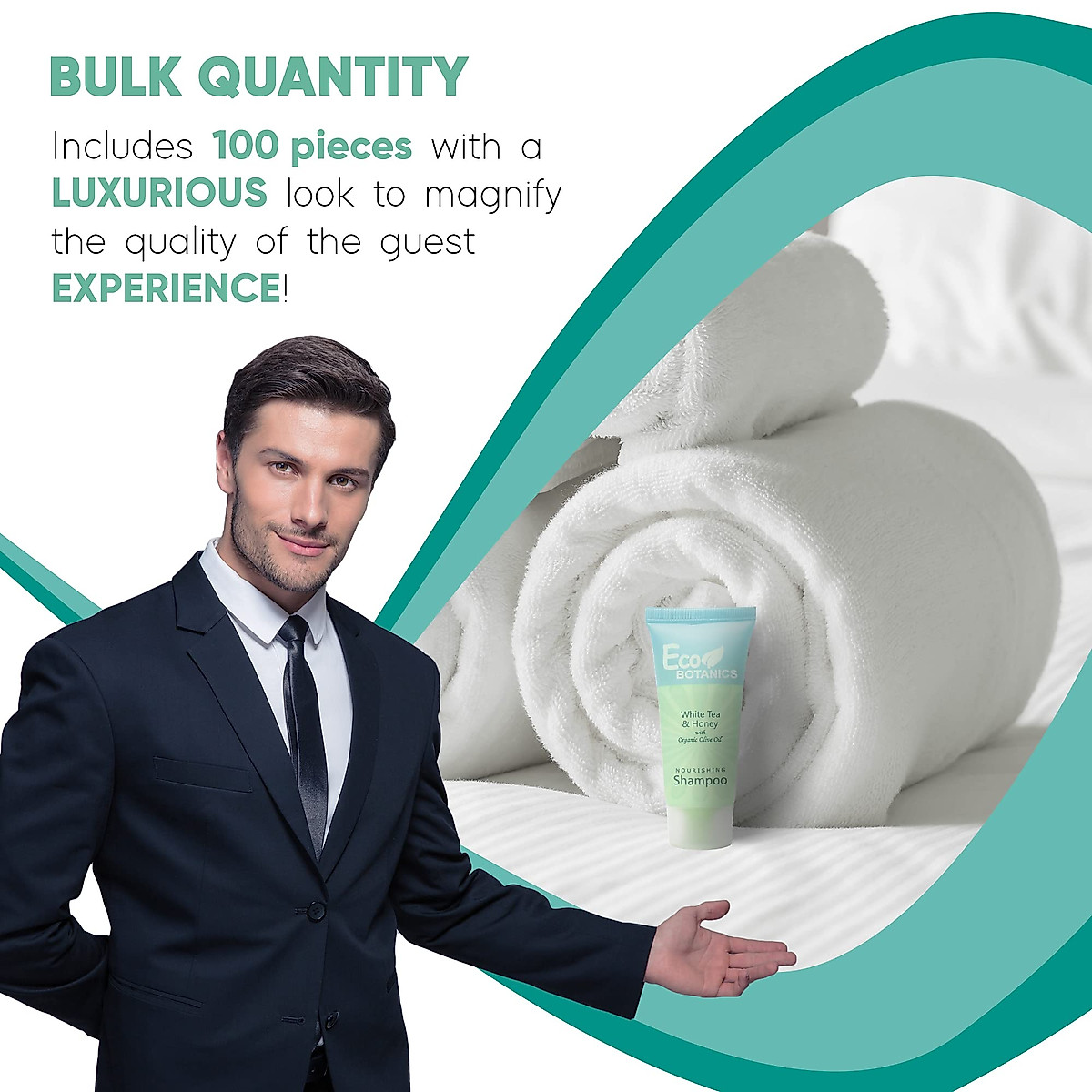 Eco Botanics Travel-Size Hotel Shampoo .85 oz (Case of 100)