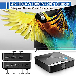 Kinhank Super Console X2 Retro Game Console with 100,000+Games, Video Game Console with EmuElec 4.5&Android TV 9.0,4K HD Emulator Console,Game Consoles Compatible with Most Emulators,2.4+5G,BT 5.0