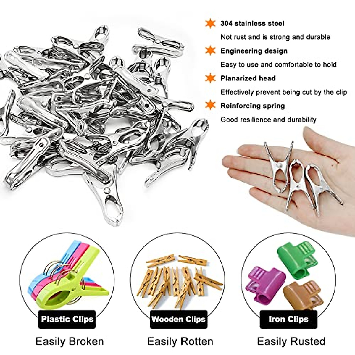 40PCS Greenhouse Clips-Garden Clips-Greenhouse Clamps Film Row Cover Netting Tunnel Hoop Clip Frame Shading Net Rod Clip for Season Plant Extension Support