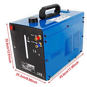 Welder Water Cooler, 370W Industrial Water Chiller Tank, 10L Tig Welder Torch Machine Water Cooling Cooler System, Provide Powerful Cooling, 0.35MPA/60HZ