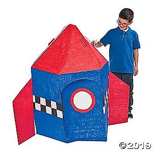 Fun Express Do It Yourself White Cardboard Rocketship - Crafts for Kids and Fun Home Activities