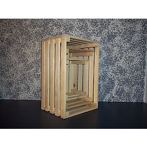 3 Collectible Boxes/crates. These Amish Handmade Wooden Crates Conveniently Interlock When Not in Use. These Functional Wood Crates Are Great for Storage Crates, Totes, Crafts or Accenting Your Home and Garden. Wait Until You See the Crate Design. The Pos