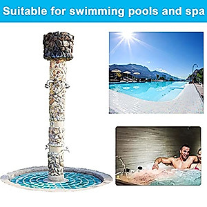 Broadsheet 3 Pieces Pool Opening Jet Nozzles, 3/4 Inch Opening Eye Ball Directional Flow Inlet Fitting, Standard 1-1/2 Inch Thread Pool Return Fittings Pool Accessories for Inground Pools (White)