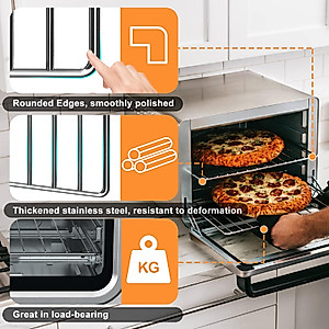 Air Fryer Wire Rack for Ninja Foodi 10 in 1 DT201 DT251 Digital Convection Toaster Oven, 14.4''*11.4'' Stainless Steel Air Fryer Accessories Roasting Steamer Grill Racks Baking Tray Rack