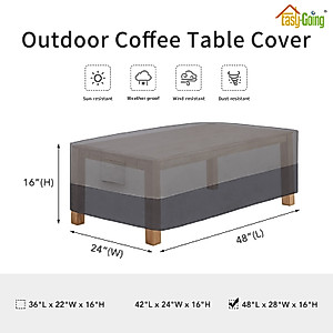 Easy-Going Patio Loveseat Cover Bundles Coffee Table Cover