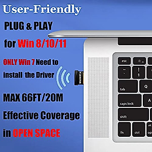 USB Bluetooth Adapter for PC, Warmstor Bluetooth 5.1 Dongle Receiver Support Windows 11/10/8.1/8/7 for Desktop, Laptop, Bluetooth Headsets, Speakers, Keyboard, Mouse, Printer