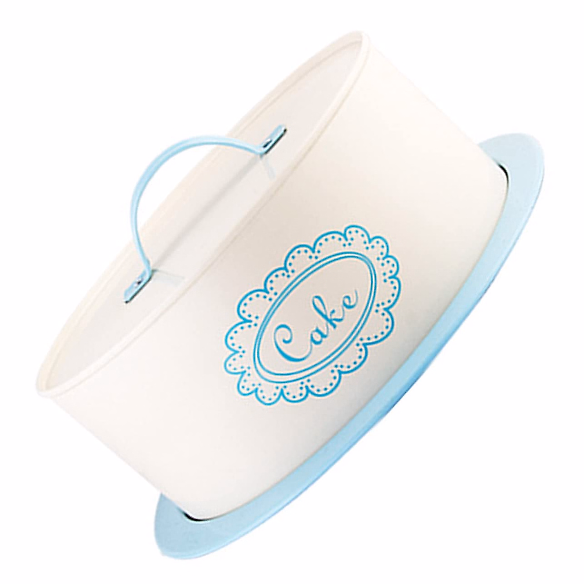 FONDOTIN 1 Set Cake Box Cake Storage Container Cupcakes Holder Cake Carrier with Handle Dessert Display Cover Round Cake Stand Cake Storage Case Bell Shaped Food Galvanized Iron Bride