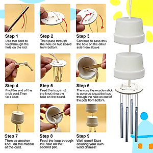 2-Pack Make A Wind Chime Crafts Kits, Arts and Crafts for Kids Toys for Boys Girls Age 3-5 4-8 8-12