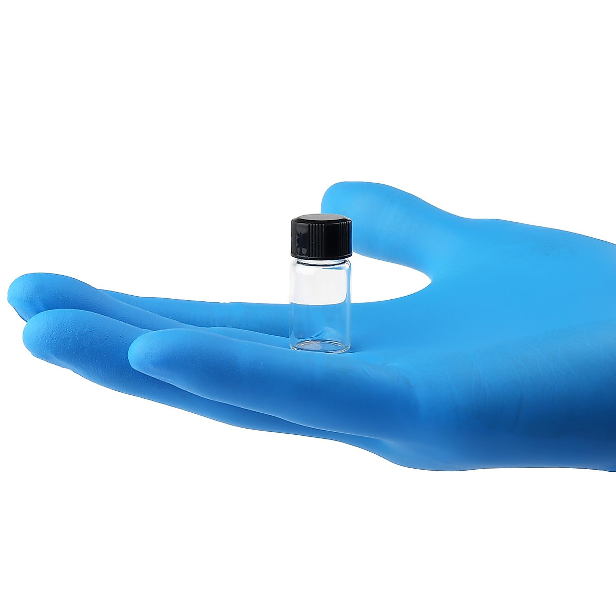 JIUWU 20pcs 3ml Glass Bottles with Cap Transparent Clear Empty Plastic Bottles Jars