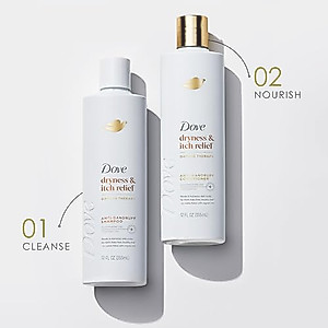 Dove Damage Therapy Derma Shampoo Dryness + Itch Pack of 6 for Flaky Scalp with Pyrithione Zinc and Coconut Oil 12 Fl Oz