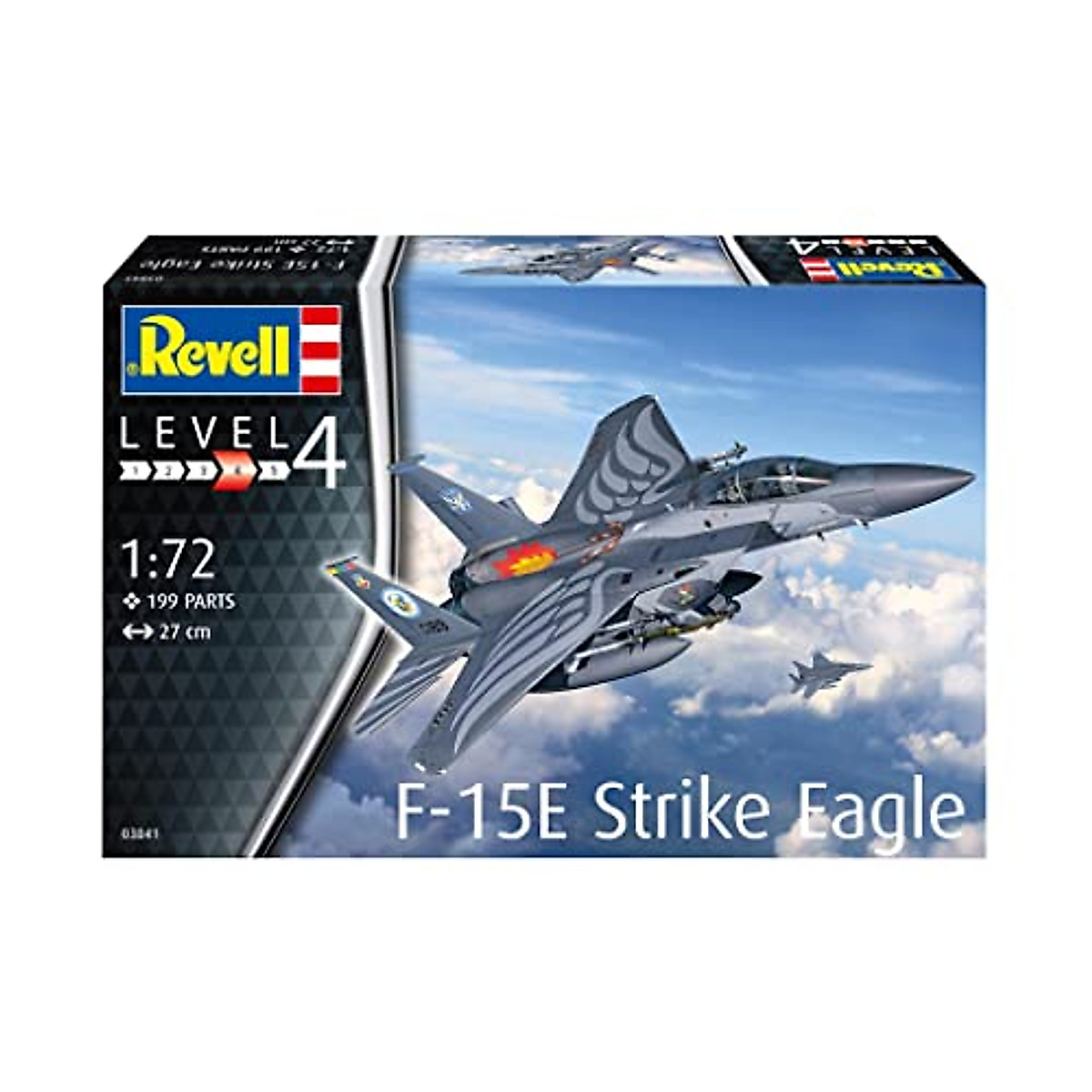 Revell 03841 F-15 Eagle Model Kit 1:72 Scale, Unvarnished