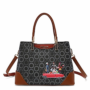 Nicole Lee Small World Satchel (SMALL WORLD (BLACK))