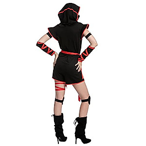 Spooktacular Creations Halloween Adult Women Ninja Costume Dress Up, Costume Party, Trick or Treating, Cosplay Party (Medium)