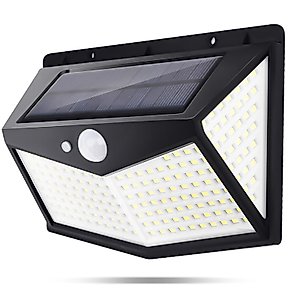 Solar Lights Outdoor 212 LED Bright Beads Solar Wall Lights with 3 Lighting Modes and Motion Sensor Waterproof LED Solar Outdoor Lights Solar Powered with 270°Wide Angle for Patio Yard Fence Garage