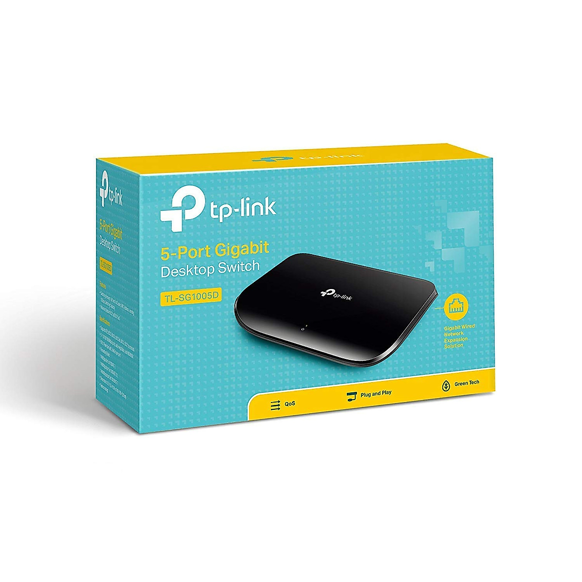 TP-LINK TL-SG1005D 10/100/1000Mbps 5-Port Gigabit Desktop Switch, 10Gbps Capacity(Renewed).