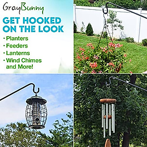 Heavy Duty Deck Hook, Black, 3 Inch Clamp, For Bird Feeders, Planters, Suet Baskets, Lanterns, Wind Chimes and More!