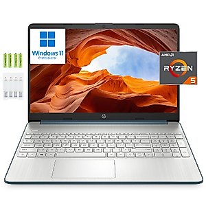 HP [Windows 11 Pro] 15.6" FHD Businesses Laptop, 6-Core AMD Ryzen 5 5500U (Beats i7-1160G7), 12GB DDR4 RAM, 256GB PCIe SSD, Fast Charge, Bluetooth 4.2, HDMI, Type-C, 9.5 Hours Battery Life, w/Battery