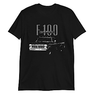 JG Infinite 1975 F100 Ranger Pickup Truck Short-Sleeve Unisex T-Shirt Black