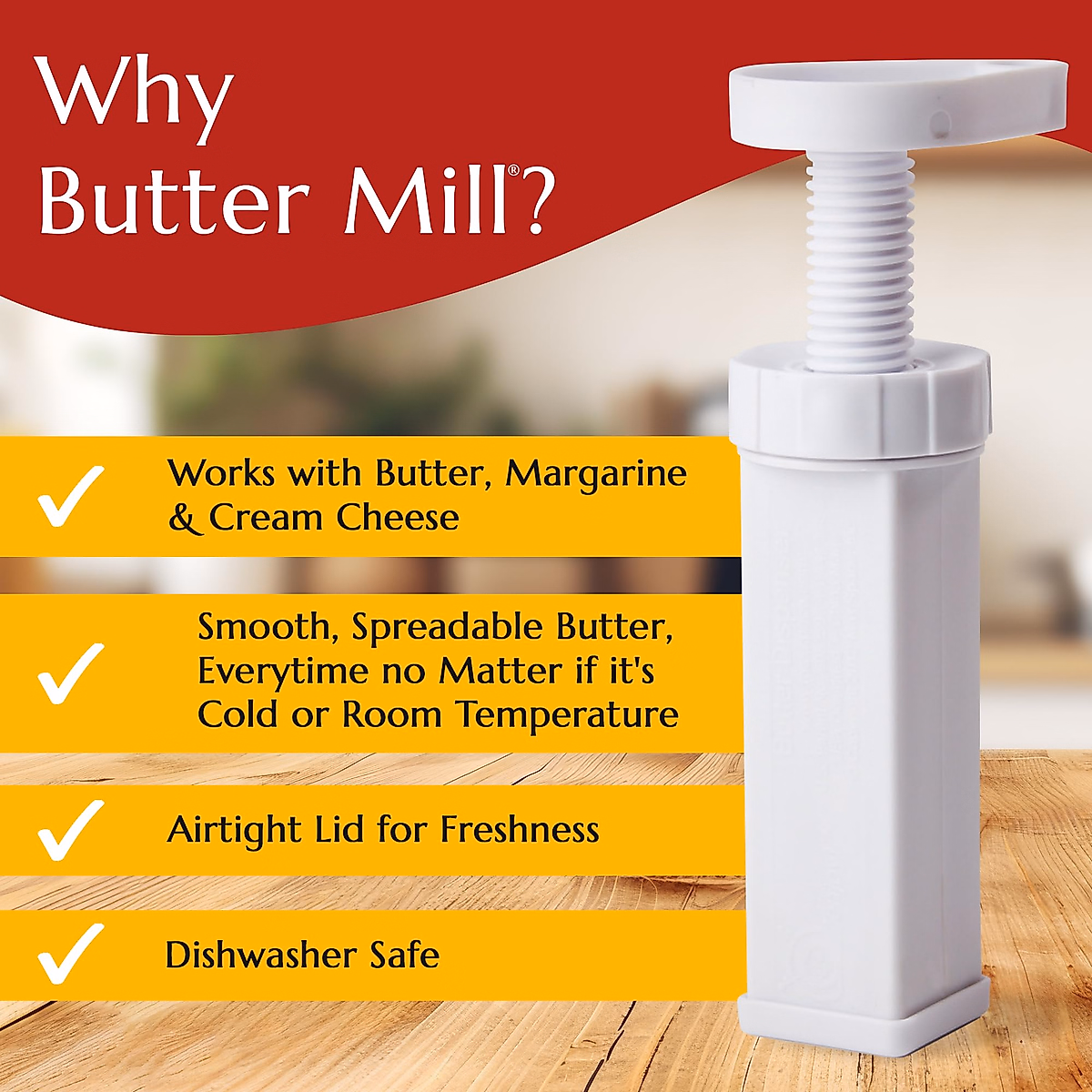 MADE IN USA Butter Mill Butter Dispenser