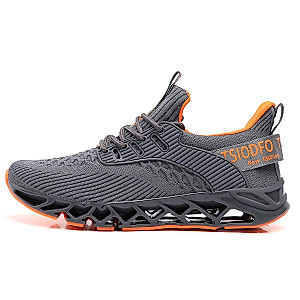 Ezkrwxn Men Sport Running Shoes Mesh Breathable Comfort Fashion Casual Tennis Athletic Walking Sneakers Gym Runner Jogging Shoe Grey Size 11.5