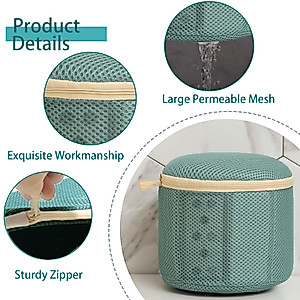Hzutloer 2Pcs Protector Laundry Bags for Delicates Large Zipper Washing Machine Dryer Wash Bags for Underwear,Bra,Socks,Baby Clothes,Lingerie Net Laundry Bags 6 x 6 Inches