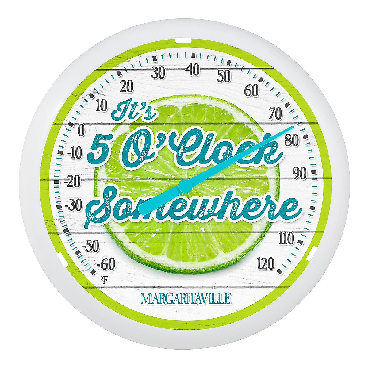 La Crosse 5 O'Clock Somewhere 13.25-inch Cheeseburger in Paradise Margaritaville Analog Dial Thermometer, Multi