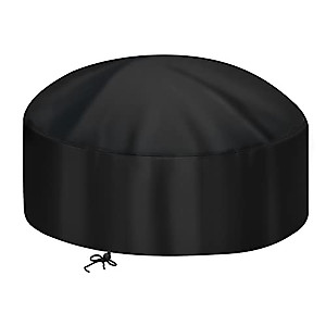 30-Inch Fire Pit Cover for 28-32 inch Round Fire Pit, Heavy Duty 300D Oxford Fabric Waterproof Dustproof Fire Bowl Cover All-Season Protection 32"Dia x 16"H