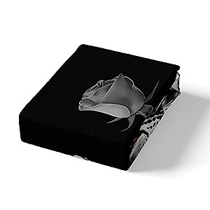 Rose Cheetah Duvet Cover King Size Wedding Valentine's day Bedding Set Black White Leopard Comforter Cover For Adults Men Women wild animal Quilt Cover 2 Pillow Cases Couple Bedroom Decor Red