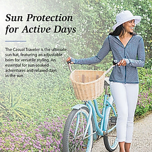 Women’s Casual Traveler Sun Hat – UPF50, Broad Brim, Packable, Canvas White