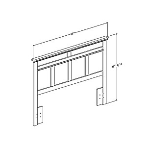 South Shore Versa Headboard, Full/Queen 54/60-Inch, Winter Oak