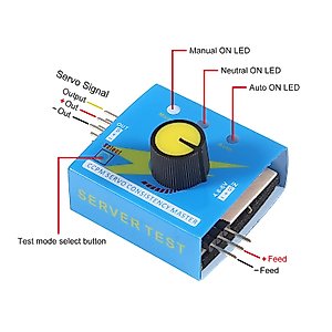 D-FLIFE 6pcs 3CH Digital Multi Servo Tester ECS RC Consistency CCMP Master Speed Controler Checker Adjustment Steering Gear Tester