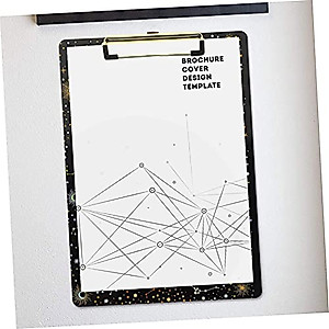 3pcs Pattern Clip Practical Exam Size for Fashion Office Low Portable Conference Teacher File Paper Decorative Storage A Letter Writing Holder Clipboard Profile Board