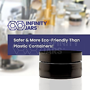 Infinity Jars 200 ml (6.76 fl oz) Cosmetic Style Ultraviolet Refillable Empty Glass Screw Top Jar