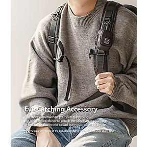 Ringke Mini Pouch [Block] Nylon Carrying Pouch Small Bag for AirPods, Galaxy Buds, Earphones, Cards, ID - Black