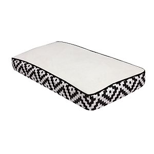 Bacati Love Diamond Plush Diaper Changing Pad, Black/White